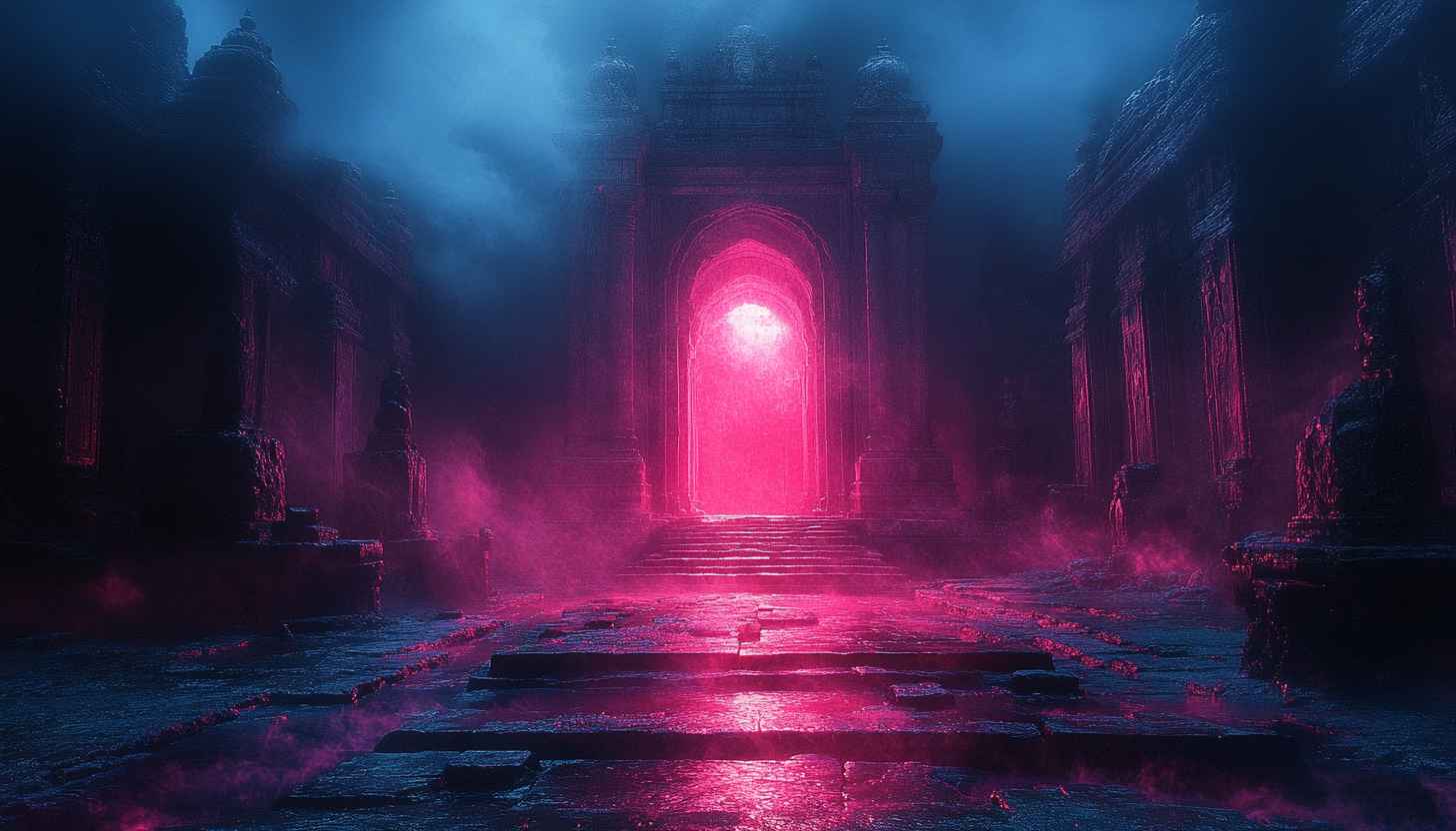 Mystical Temple Gate 4K Desktop Background Free Mobile Wallpaper - Free Img