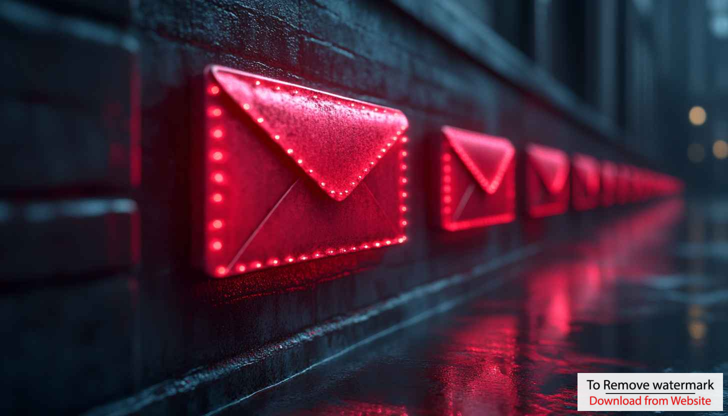 Glowing Red Email Icons Mobile Wallpaper, Free 4K Desktop Background ...