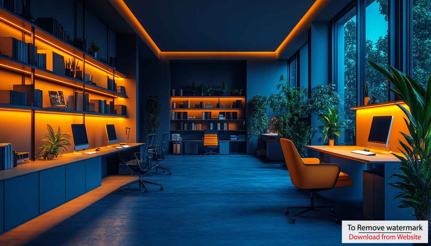 Modern Office Interior Design 4K Desktop Wallpaper Backgrounds - Free Img