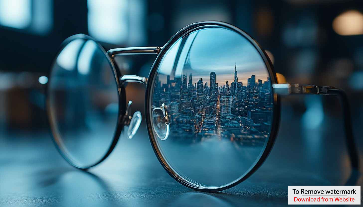Cityscape Reflection Glasses Desktop Wallpaper | Free 4K Mobile ...